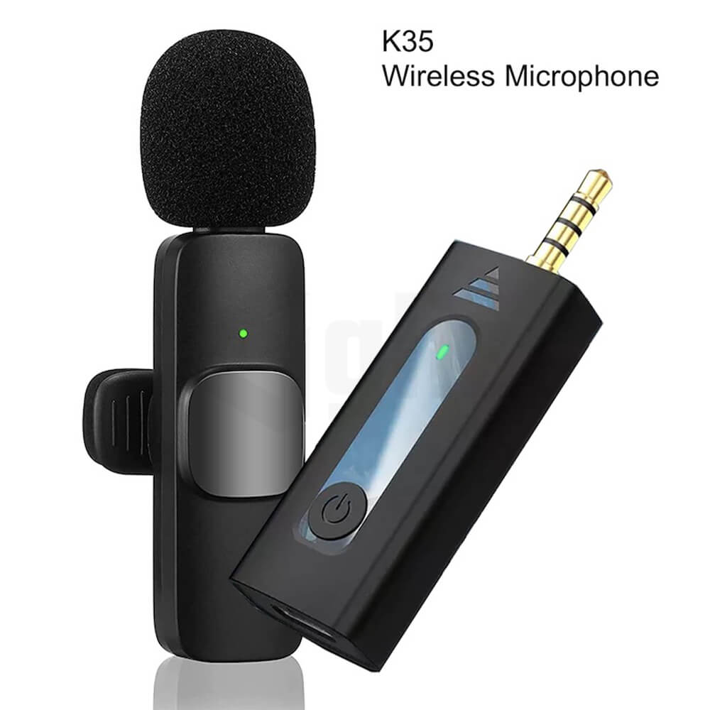 K35 Wireless Dual Clip Microphone - Gliz.lk