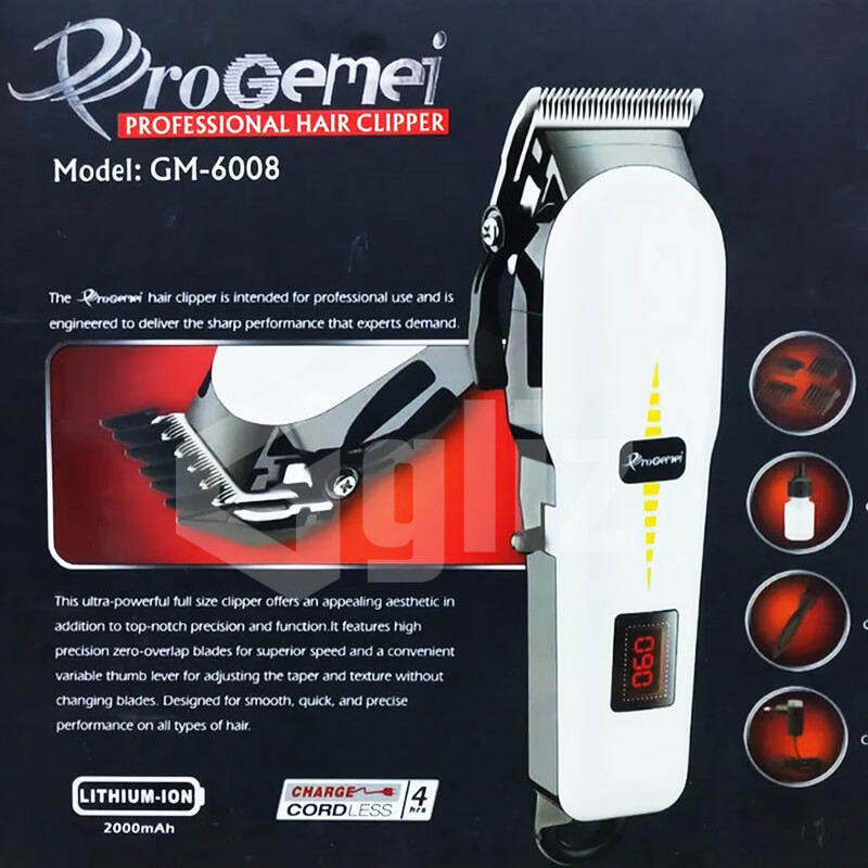 GM-6008 Geemy Professional wireless Hair Clipper Trimmer - Gliz.lk