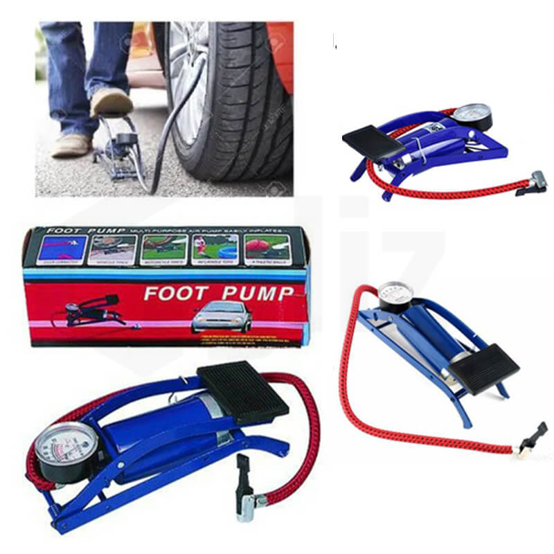 Pressure Foot Pump for Car, Bike and Cycle and Tubeless Tyre Bicycle ...