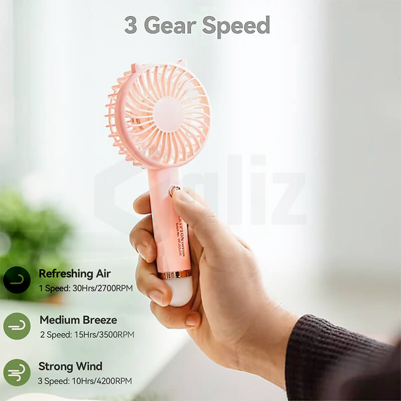 Mini Portable Fan Handheld Fan | Premium Motor Powerful Personal Fan 3 ...