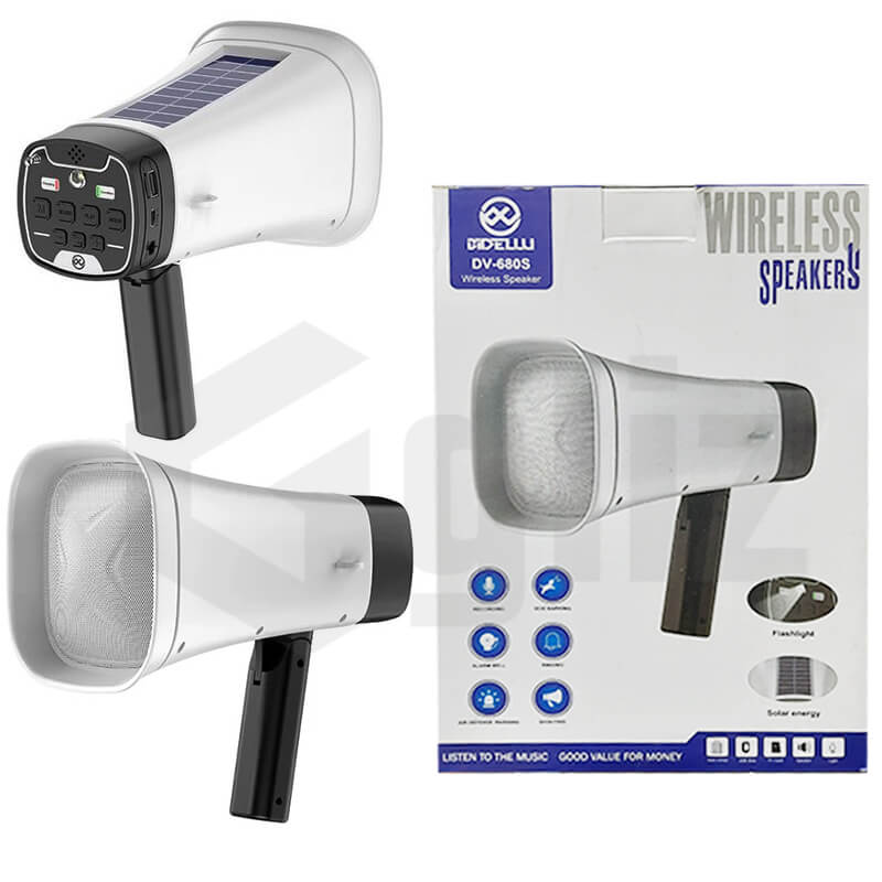 Solar-Powered Megaphone Speaker Portable Wireless Outdoor Recording ...